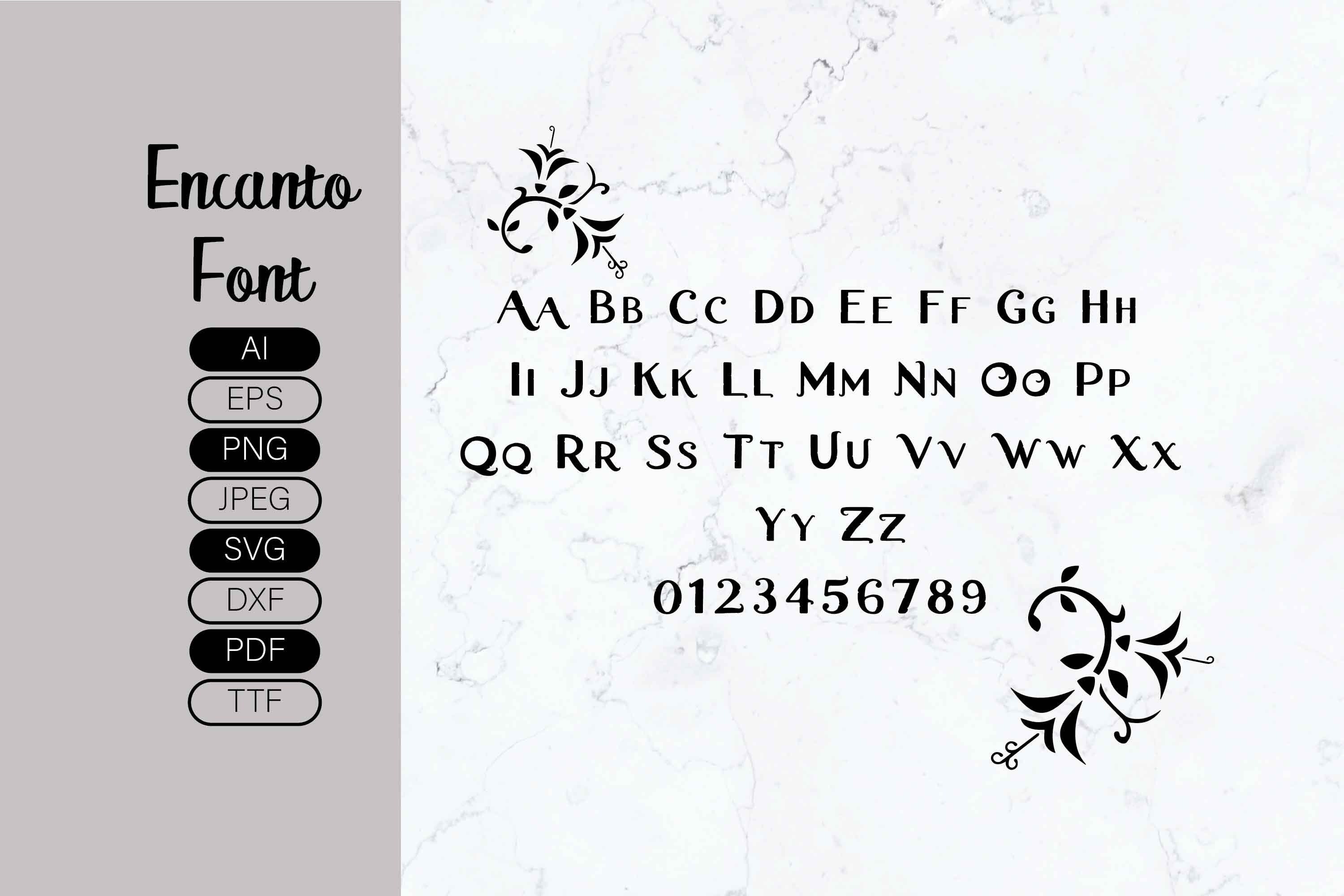 Encanto Alphabet SVG Encanto Font SVG Encanto Svg Letters - Etsy Denmark
