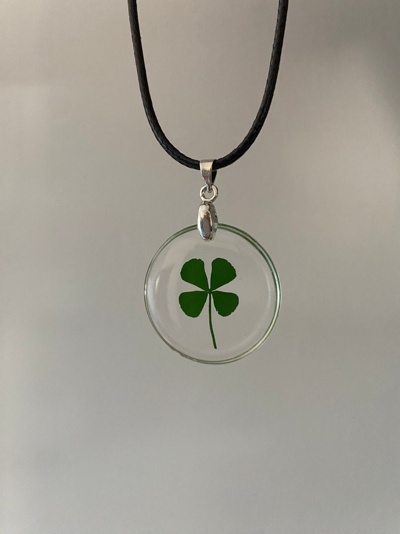 Lucky Clover Necklace | Faux Four-leaf Clover Pendant | Unique Good ...