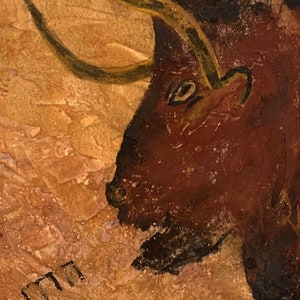 Bull Inspired by Prehistoric Cave Art 15x21 Framed - Etsy