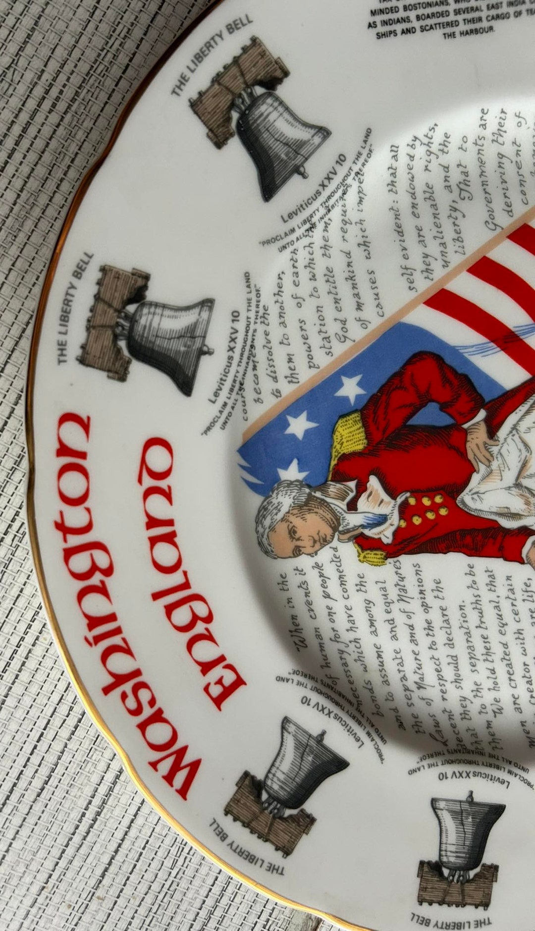 Antique George Washington Plate - Etsy