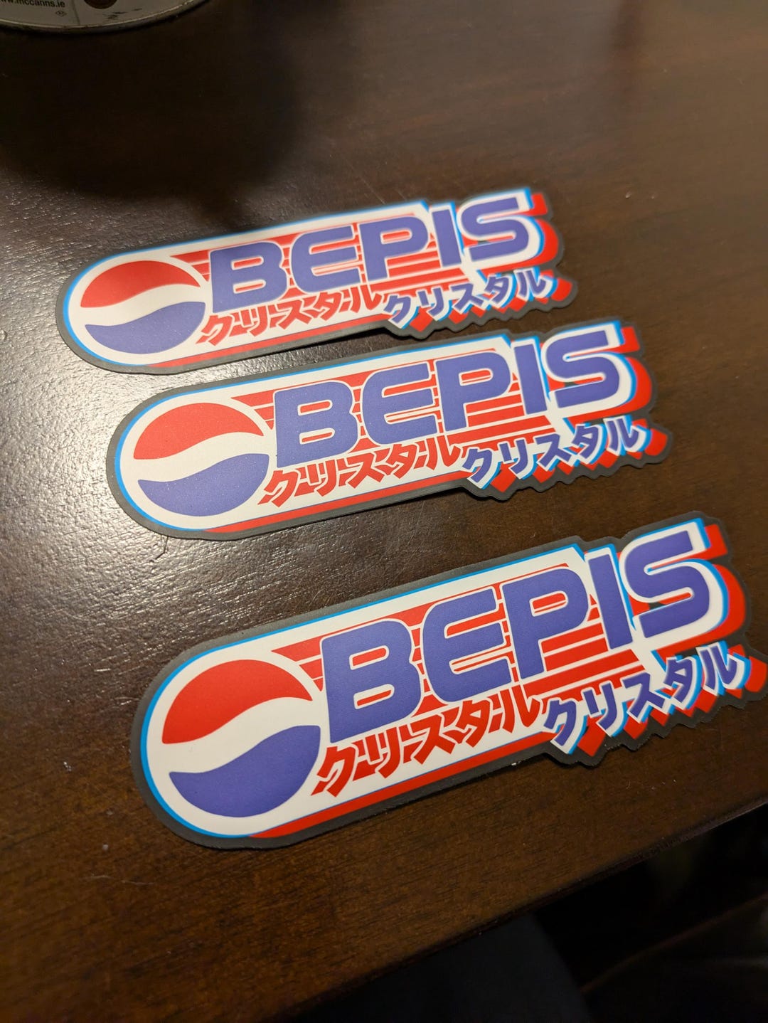 Bepis Sticker 3 Pack 5" by 1 1/4" Red Blue Black White Weatherproof ...