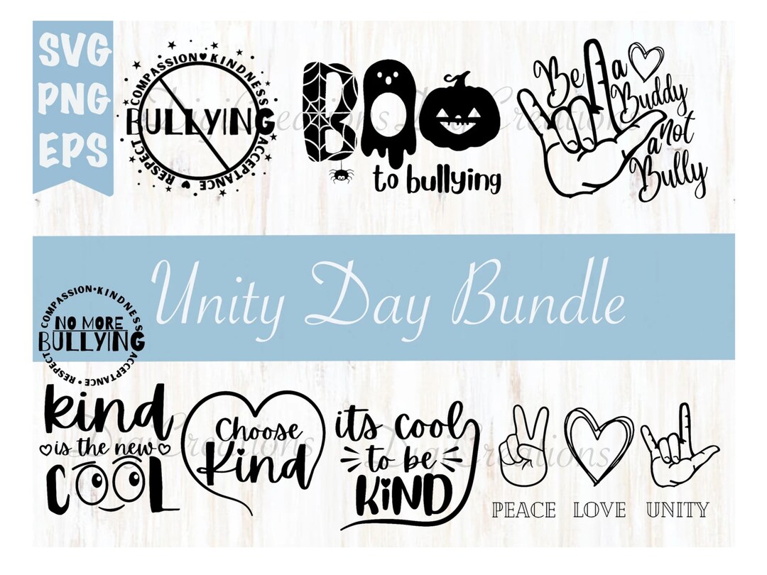 Unity Day Bundle Svg Be a Buddy Not a Bully Anti Bullying Svg Unity Day ...
