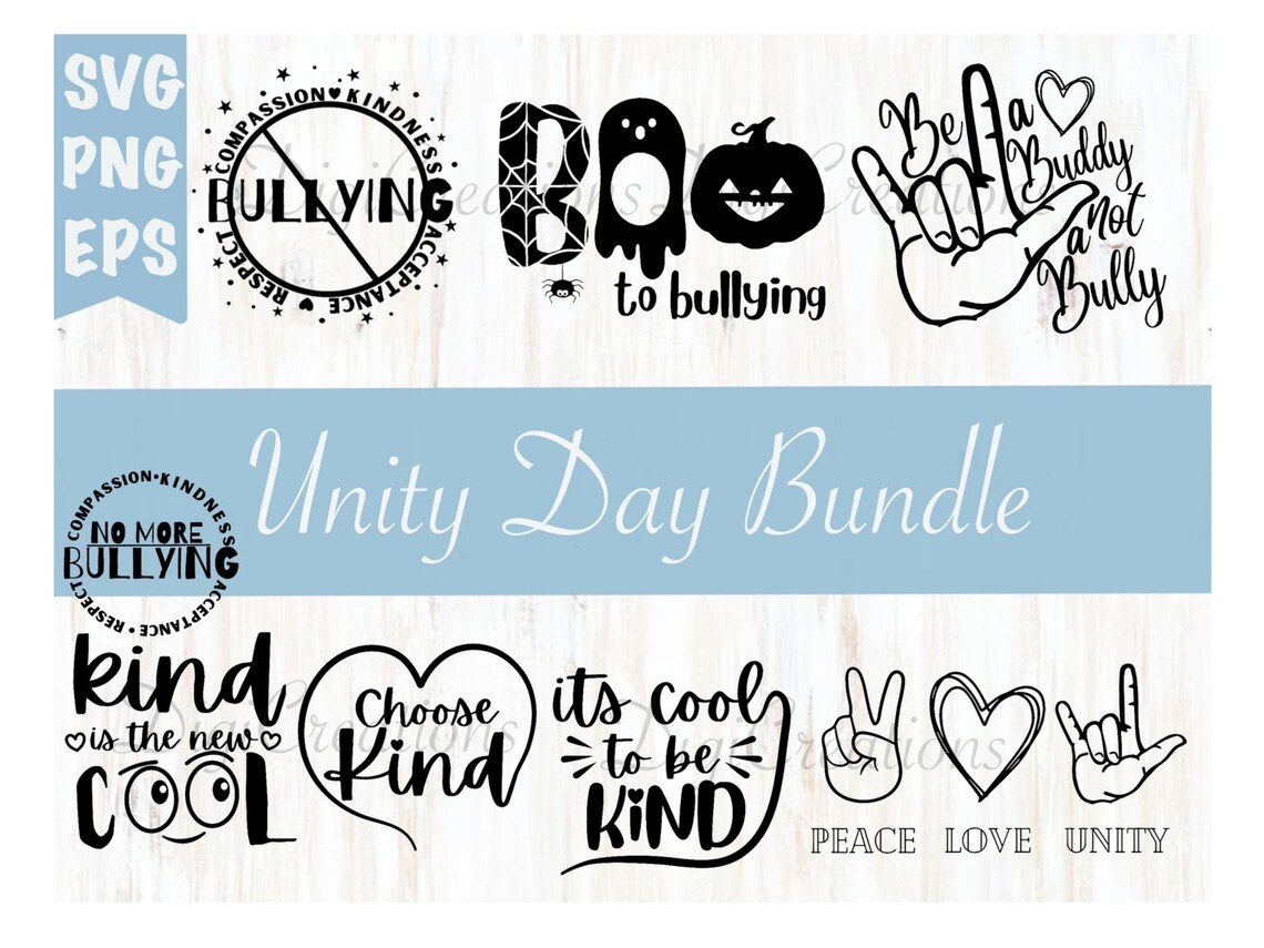 Unity Day Bundle Svg Be a Buddy Not a Bully Anti Bullying - Etsy