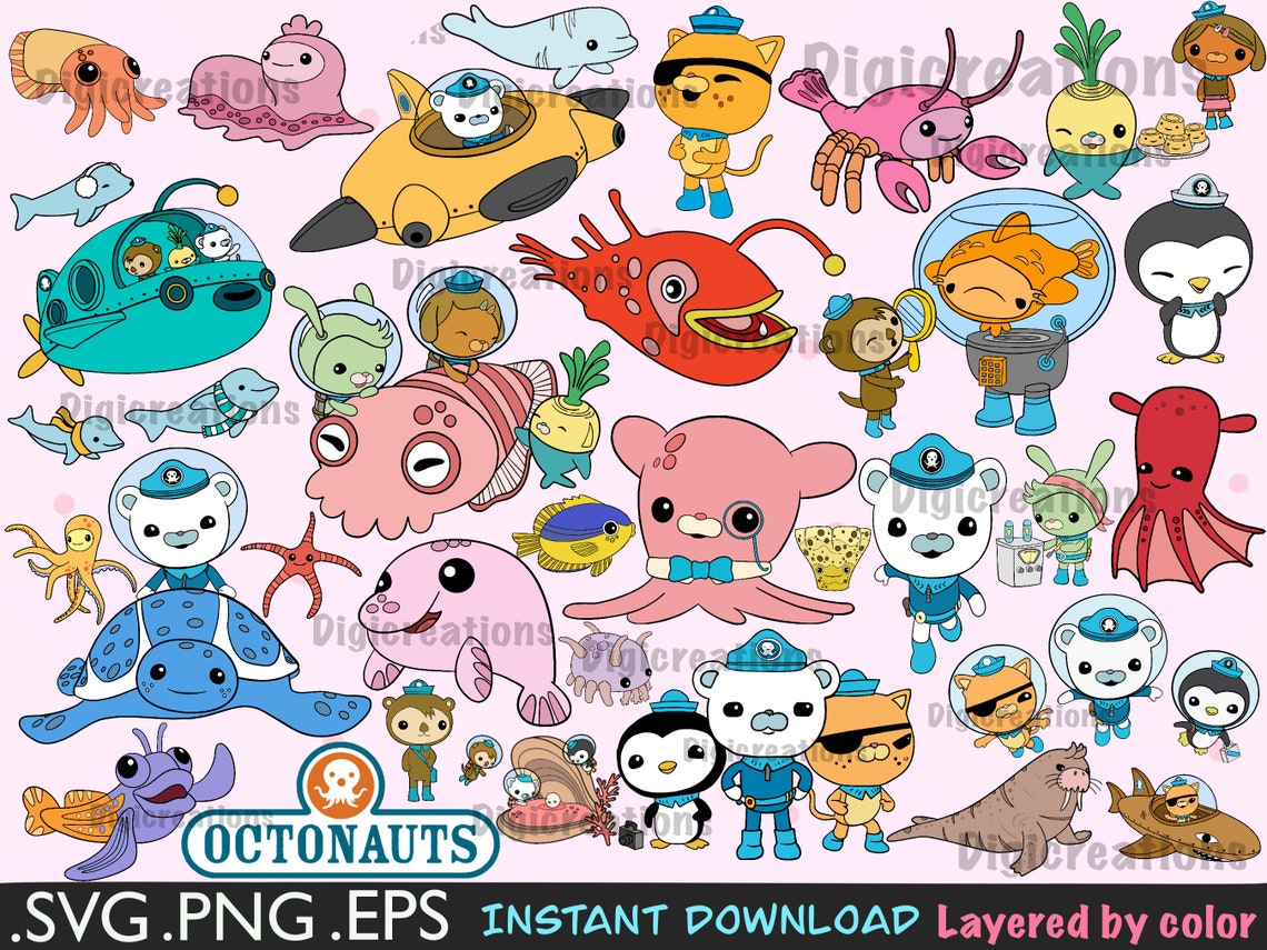 Octonauts SVG Bundle 42 Octonauts SVG Bundle Layered by - Etsy India