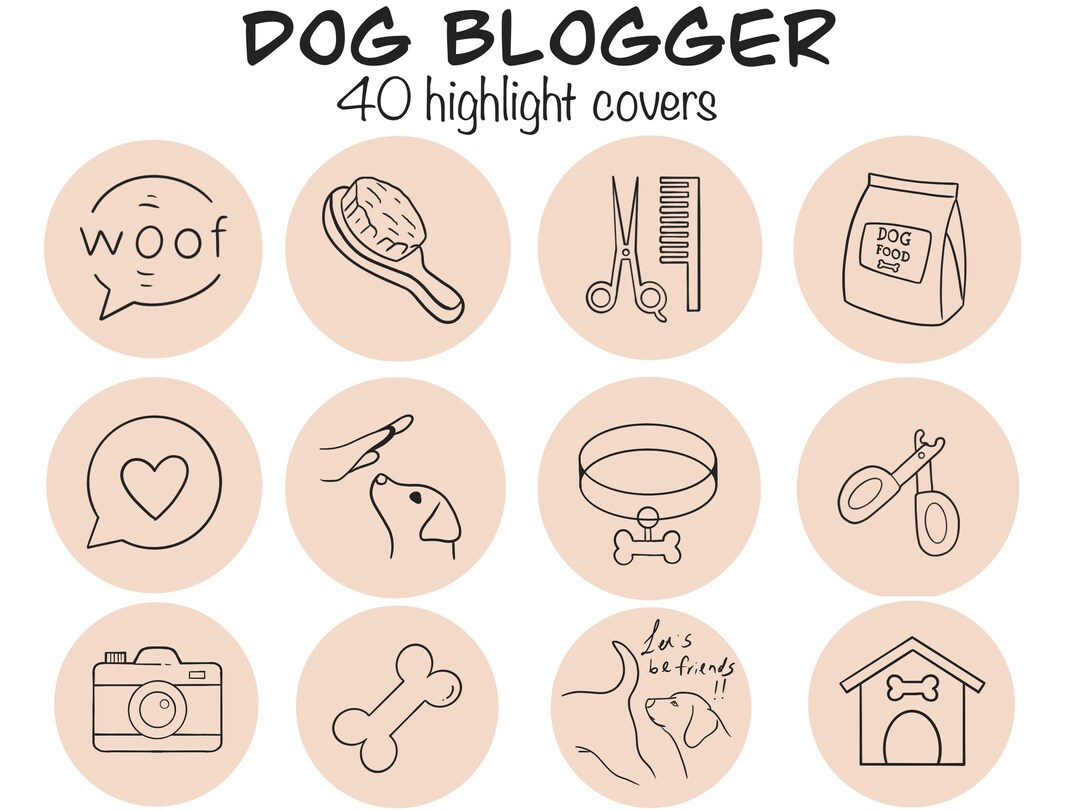 40 Dog Instagram Highlight Covers Minimal , Pet Highlights Instagram ...
