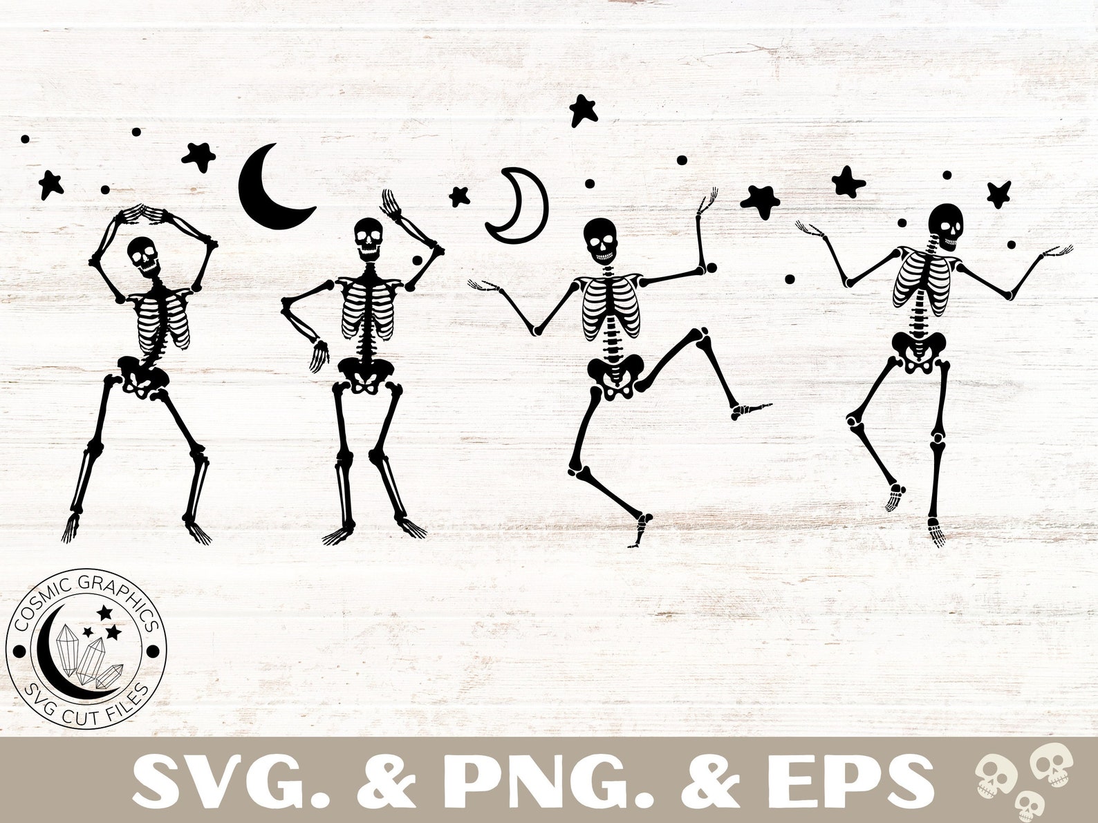 Dancing Skeletons SVG Halloween Svgskeleton Funny Dance SVG - Etsy