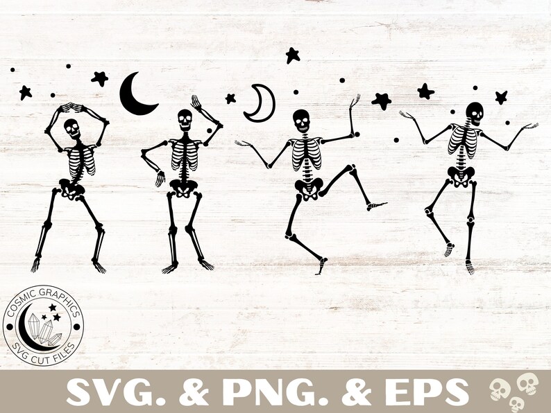 Dancing Skeletons SVG Halloween Svgskeleton Funny Dance SVG - Etsy