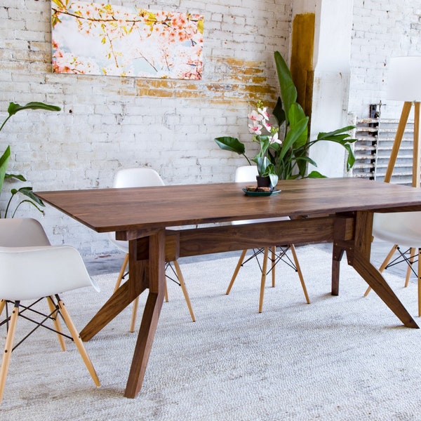 Walnut Dining Table - Etsy UK