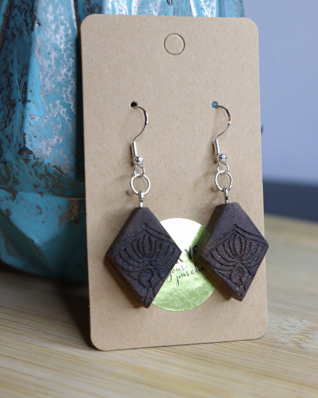 Laser Engraved Diamond Shape Walnut Wood - Etsy
