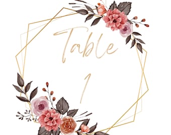 Banquet Table Number - Etsy