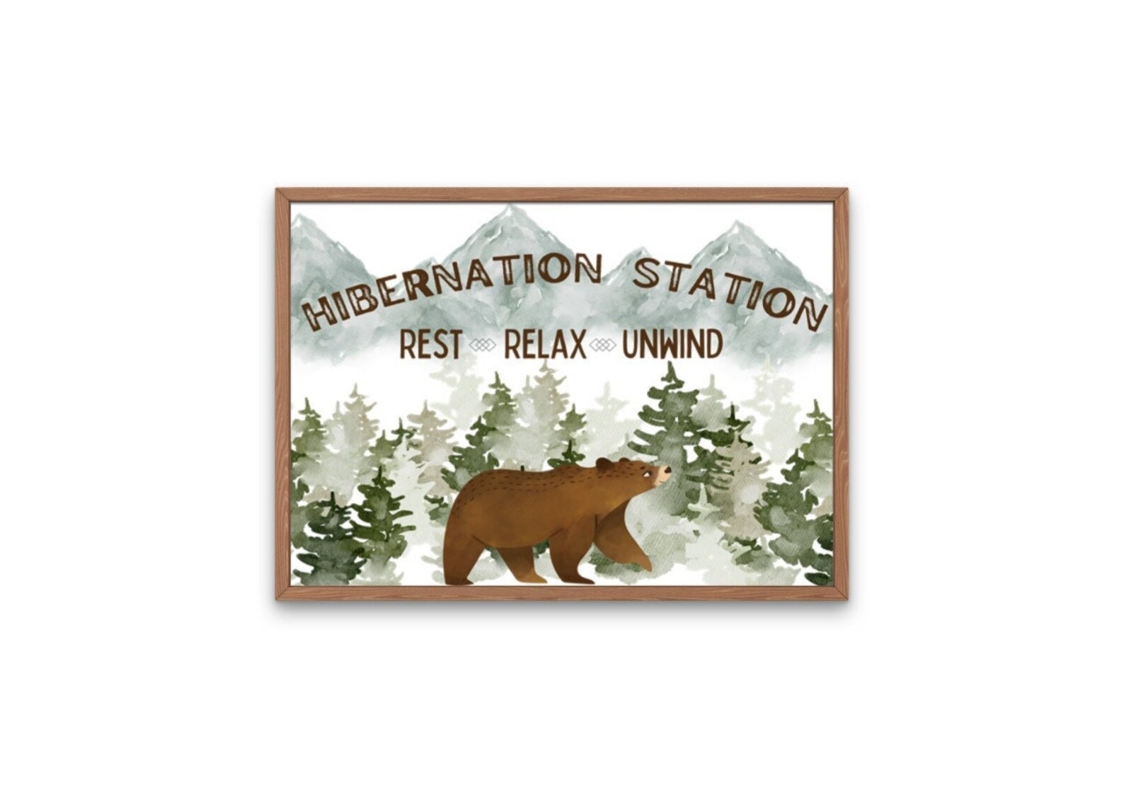 Hibernation Station SVG Bear Printable Nursery Bear Wall Etsy