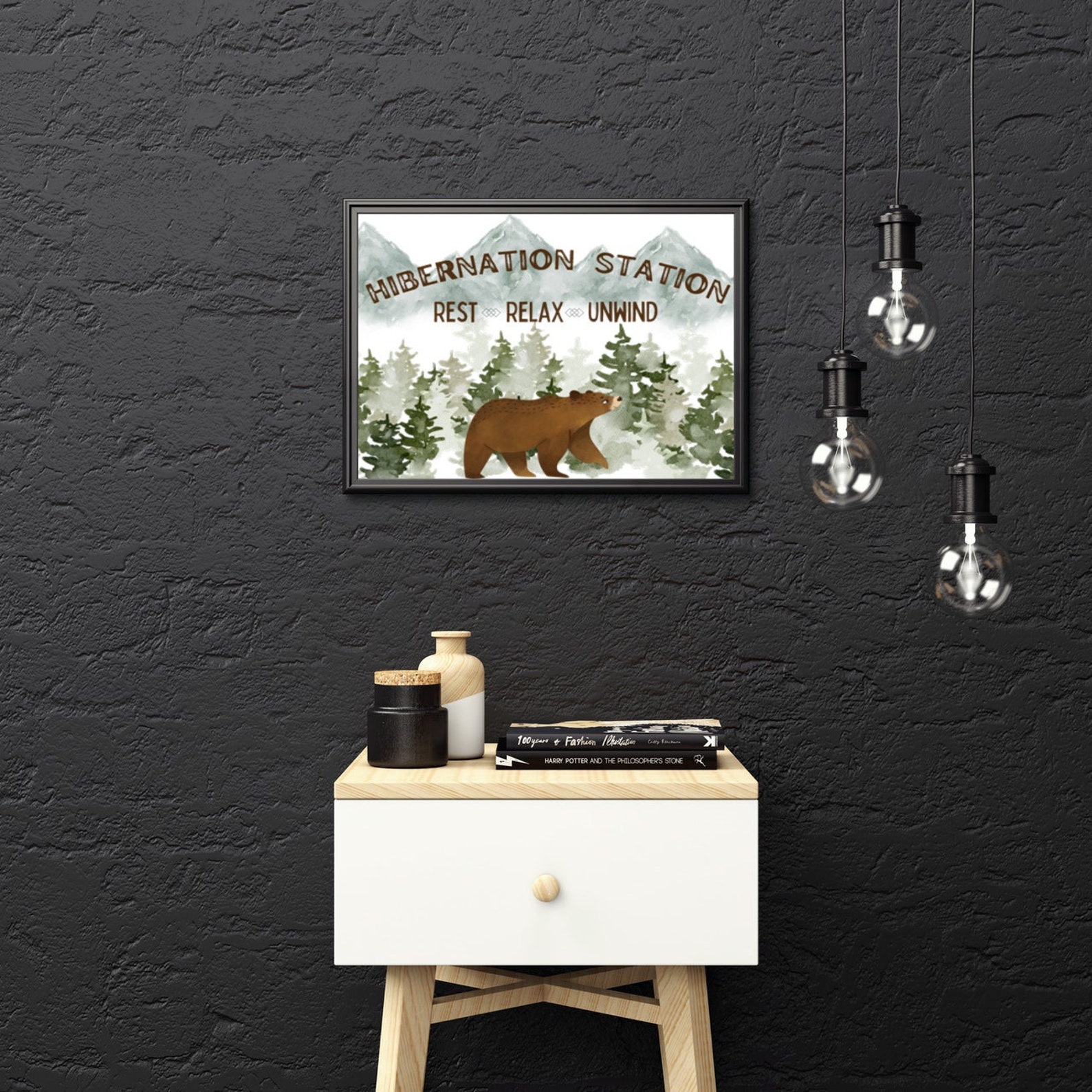 Hibernation Station SVG, Bear Printable, Nursery Bear Wall Art, Relax ...