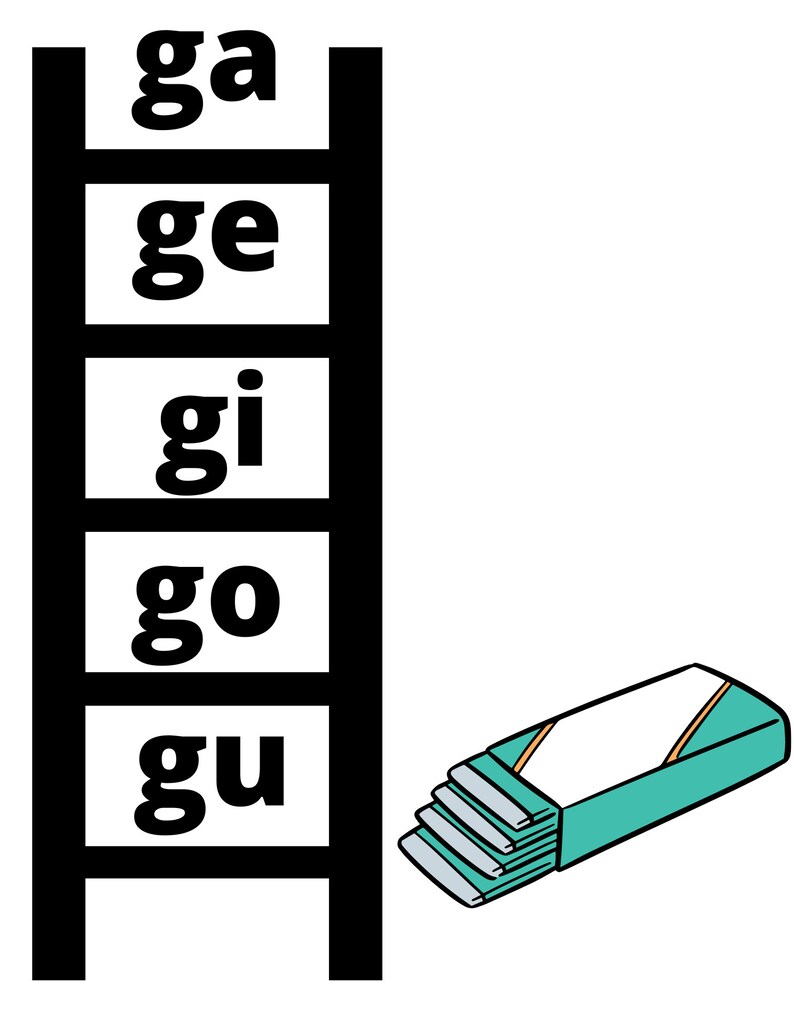 Letter Ladder Flash Cards- Word Ladders-initial Consonant and Vowel ...