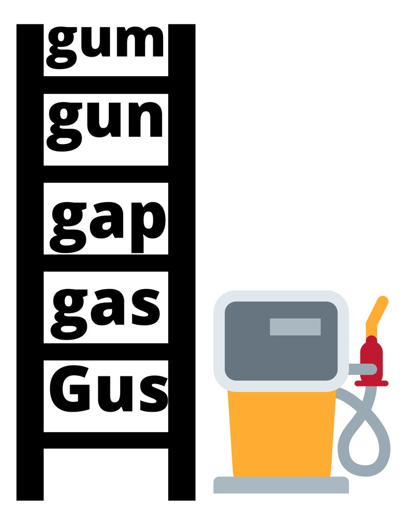 Letter Ladder Flash Cards- Word Ladders-initial Consonant and Vowel ...