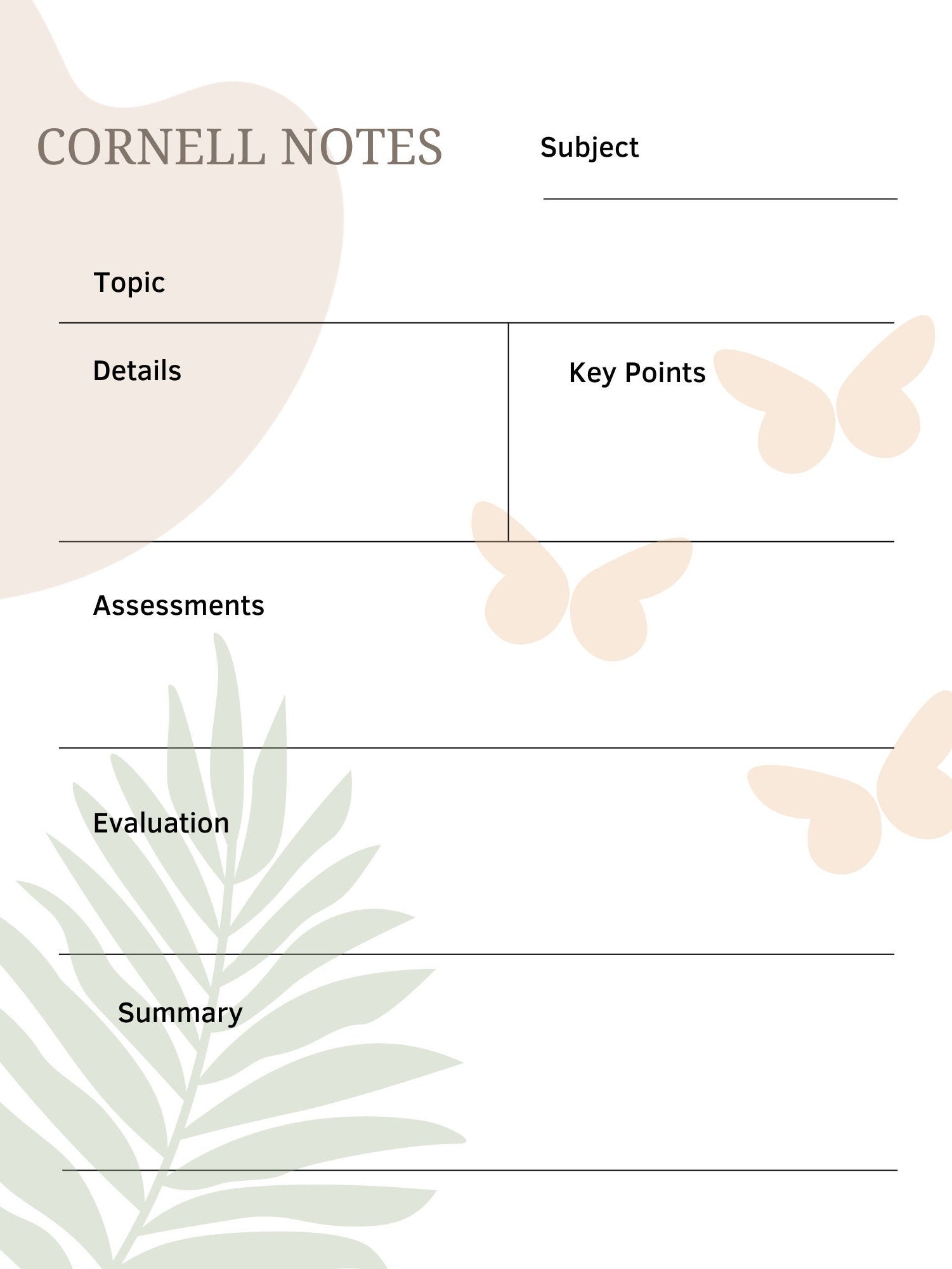 Cornell Notes, Lecture Notes, Note Taking Assistance, Get Organized ...