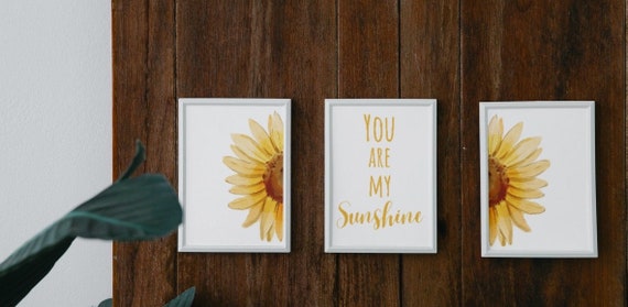 You Are My Sunshine Nursery Wall Art Sunflower Nursery - Etsy
