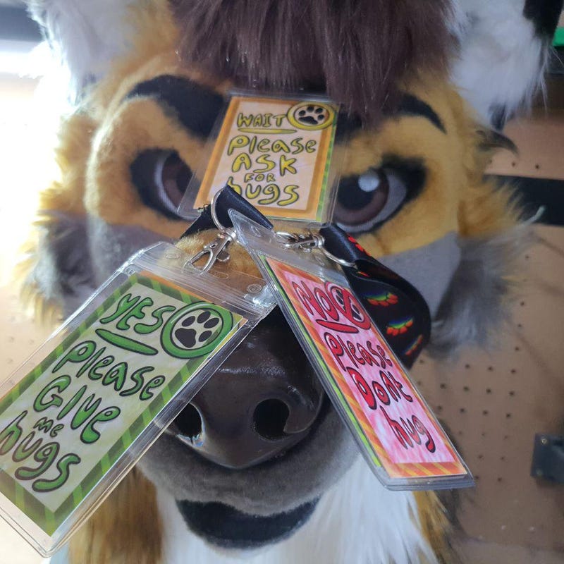 Furry Consent Badges - Etsy
