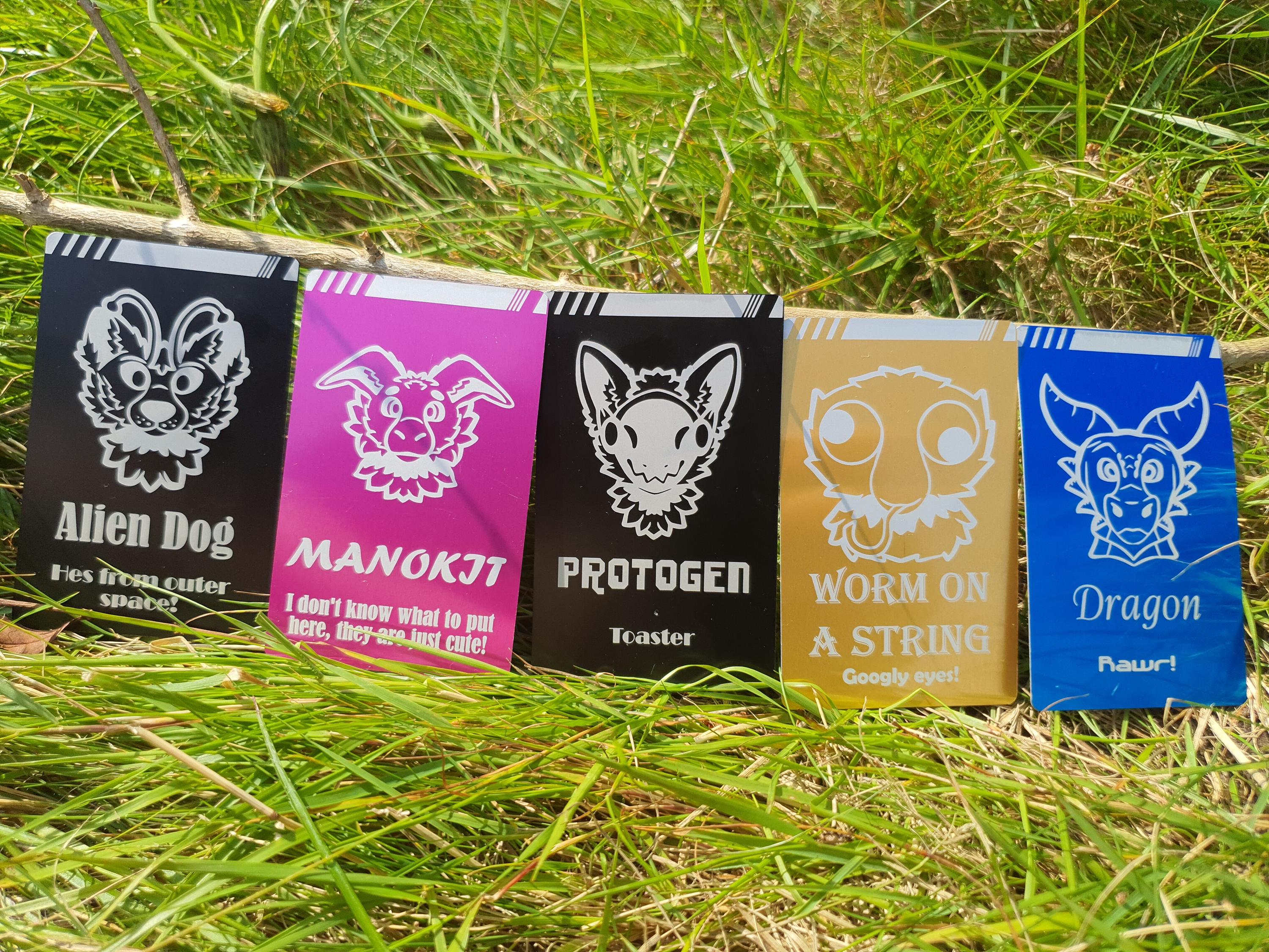 Custom Metal ID Card Badges for Furry's and Fursuiters the Fantasy and ...