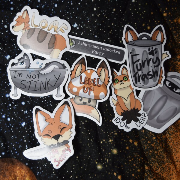 Furry Sticker - Etsy
