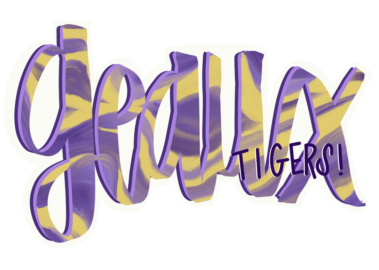 Geaux Tigers! Digital Art (electronic File Only) - Etsy