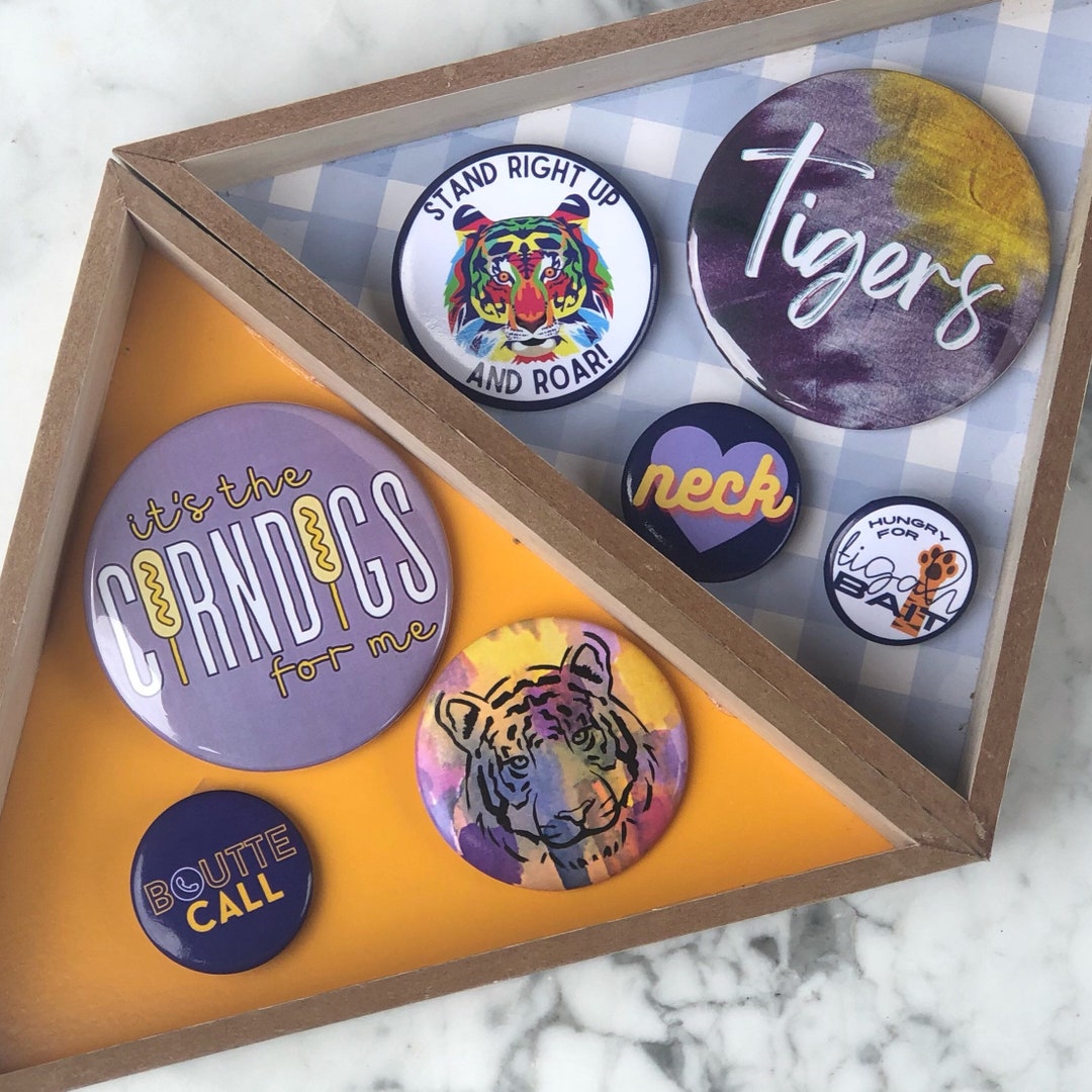 LSU Tigers Game Day Buttons/pins - Etsy