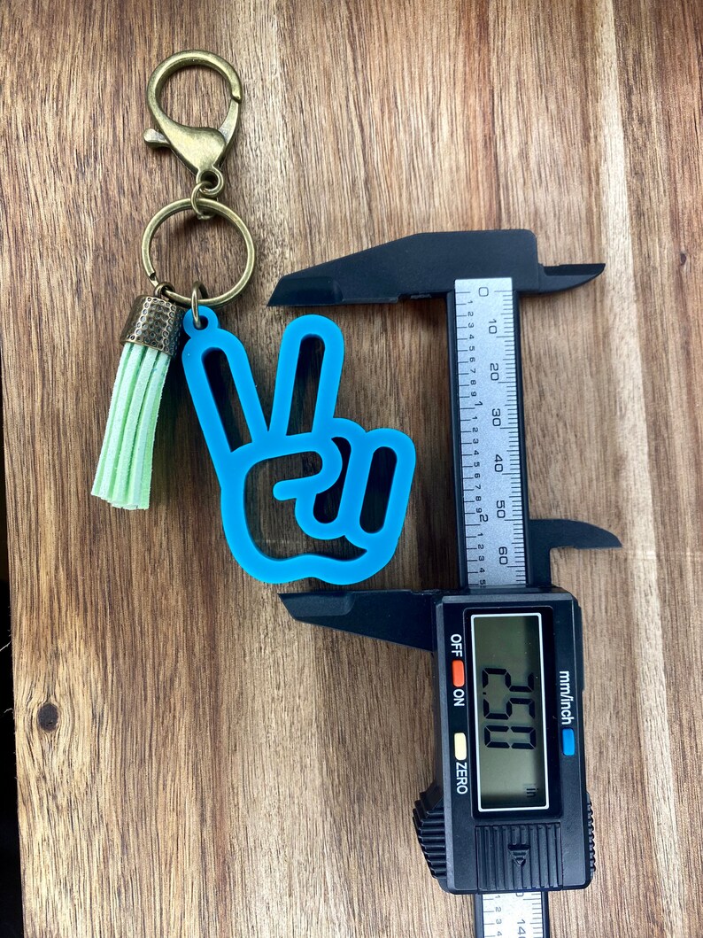 Peace Sign, Hand Gesture, Keychain - Etsy