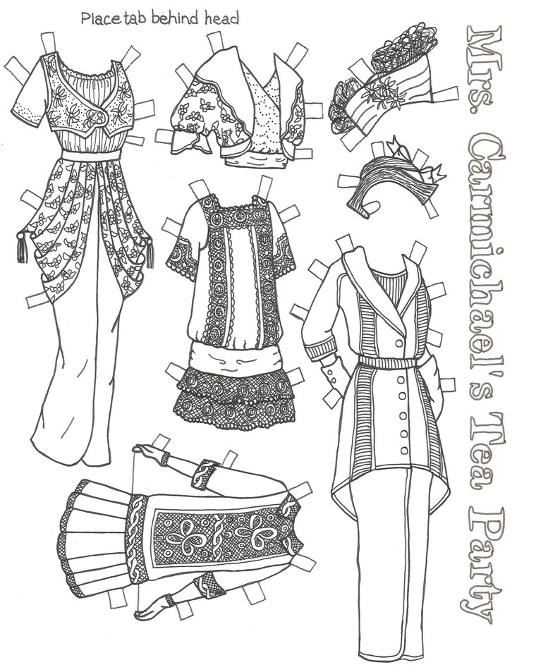 NORA and NELL A Paper Doll Coloring Book With Fashions From - Etsy