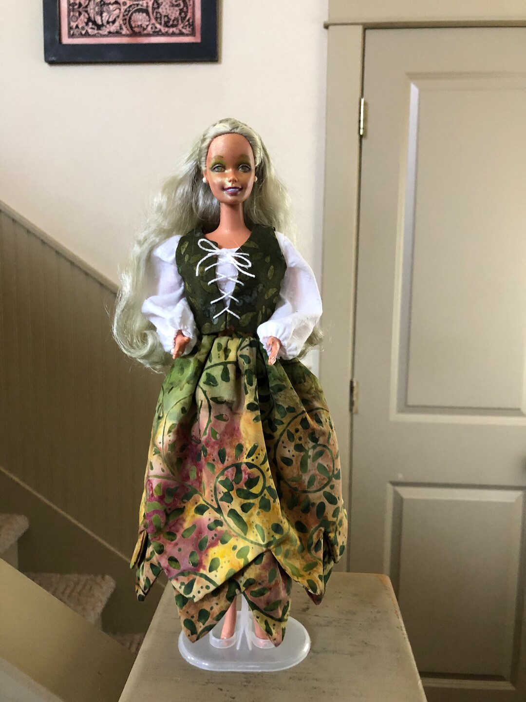 OOAK 1996 Barbie- Forest Sprite, Original Hair Dyed Pale Green, Green ...