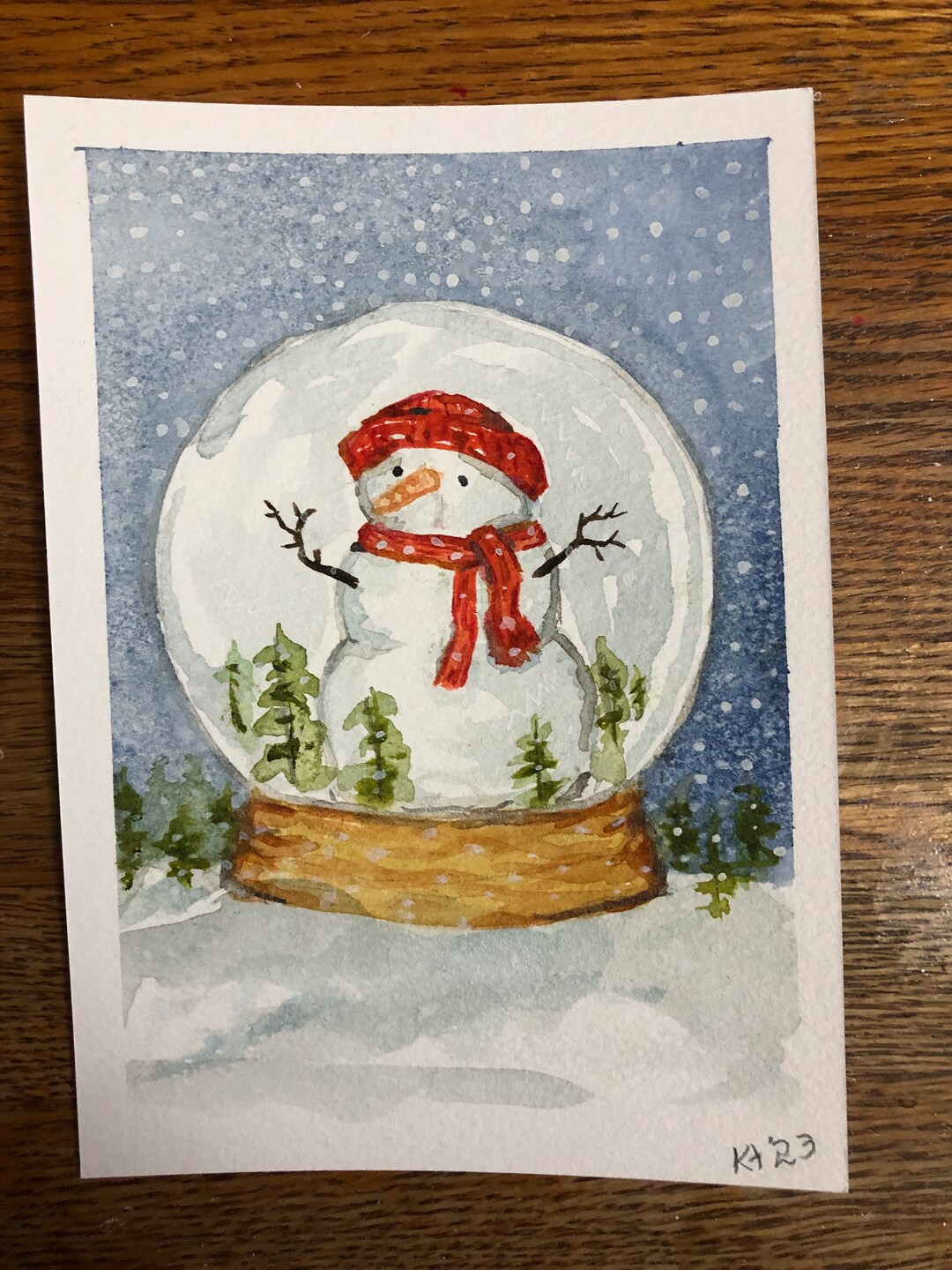 5 X 7 Kathleen Taylor Snowfolk: Snowfolk in a Snow Globe - Etsy