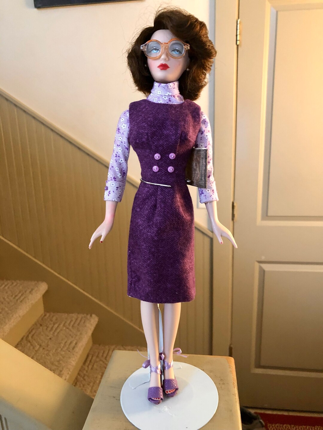 For Gene Marshall: Purple Wool Flannel Slim Jumper Over a - Etsy