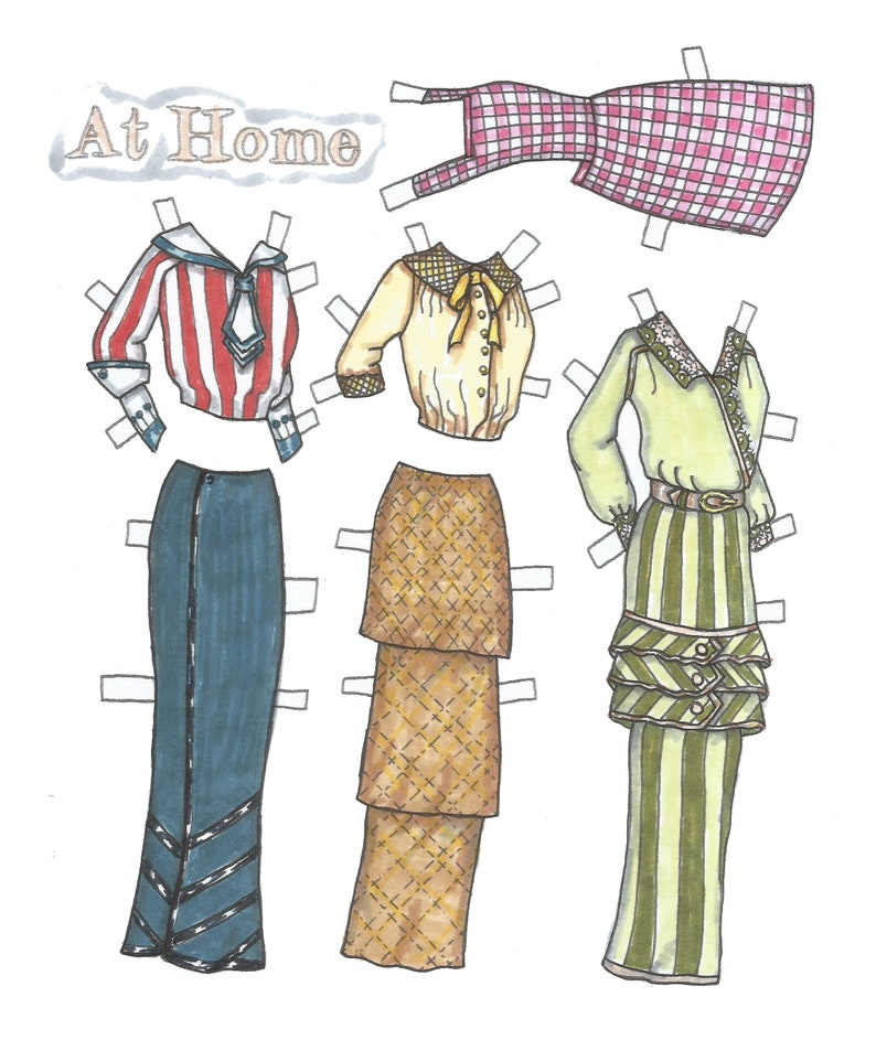 NORA and NELL A Paper Doll Coloring Book With Fashions From - Etsy