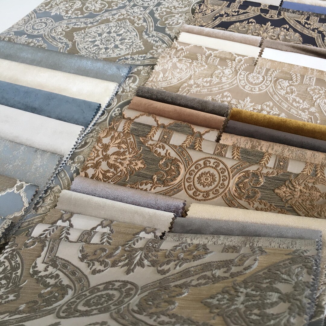 Jaquard Sofa Velvet Fabric Upholstery Fabric Furniture Swatches Kamenka ...