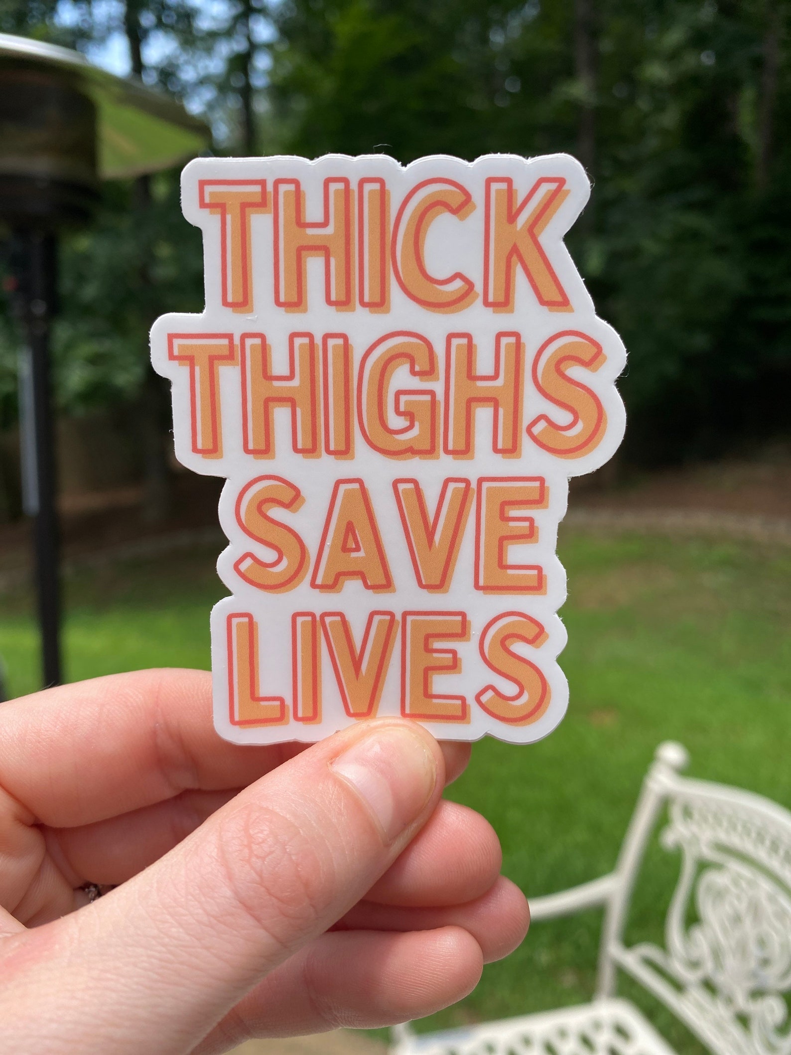 Thick Thighs Save Lives Sticker | Etsy