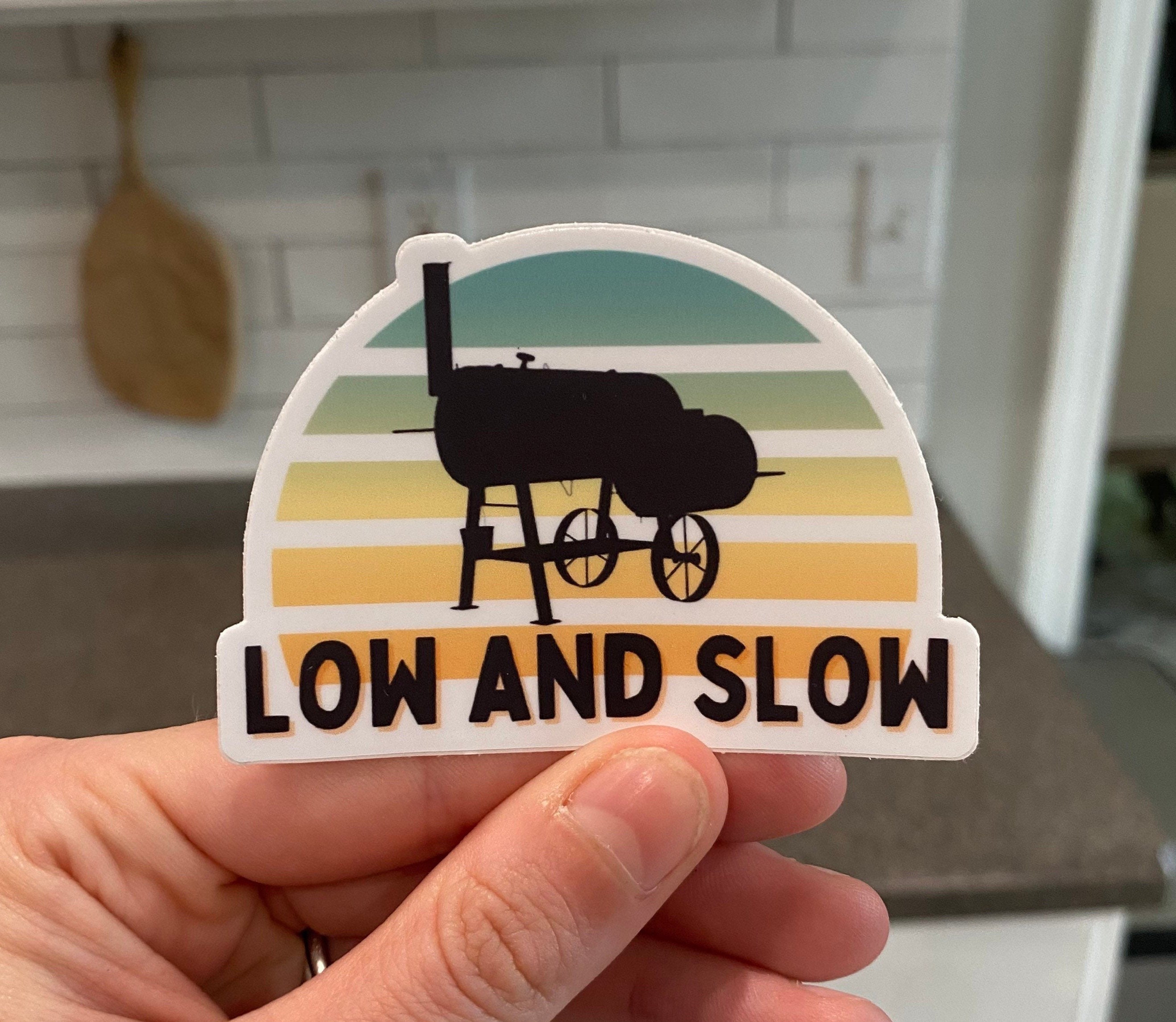Barbecue Smoker Lovers Sticker Low and Slow - Etsy
