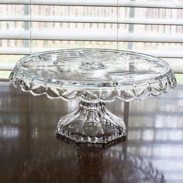 Glass Cake Plate - Etsy