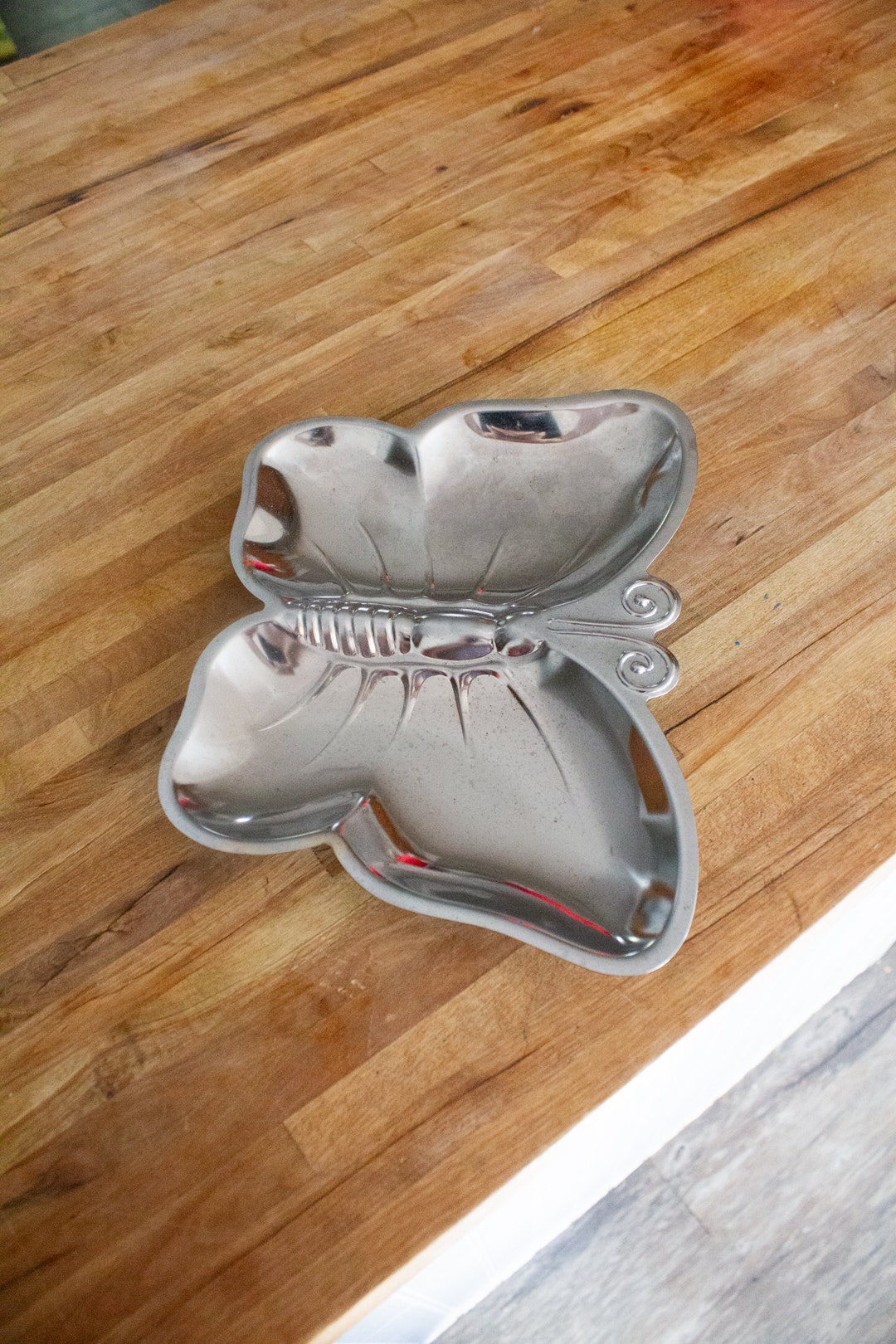 Chrome Y2K Butterfly Dish - Summer Trinket Tray - Cottagecore Bedroom ...