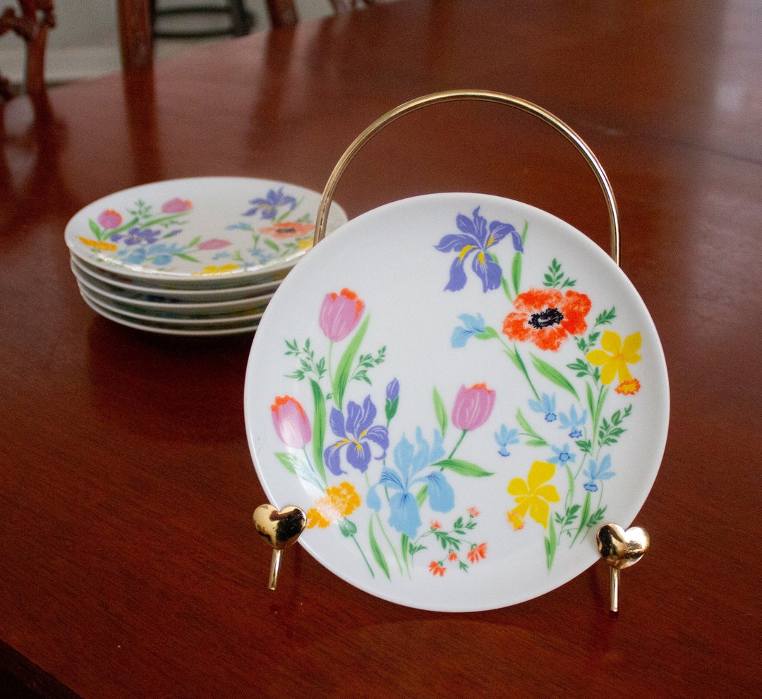 Cottagecore Tea Party Plates Colorful Flower Plates Heinrich Primavera ...