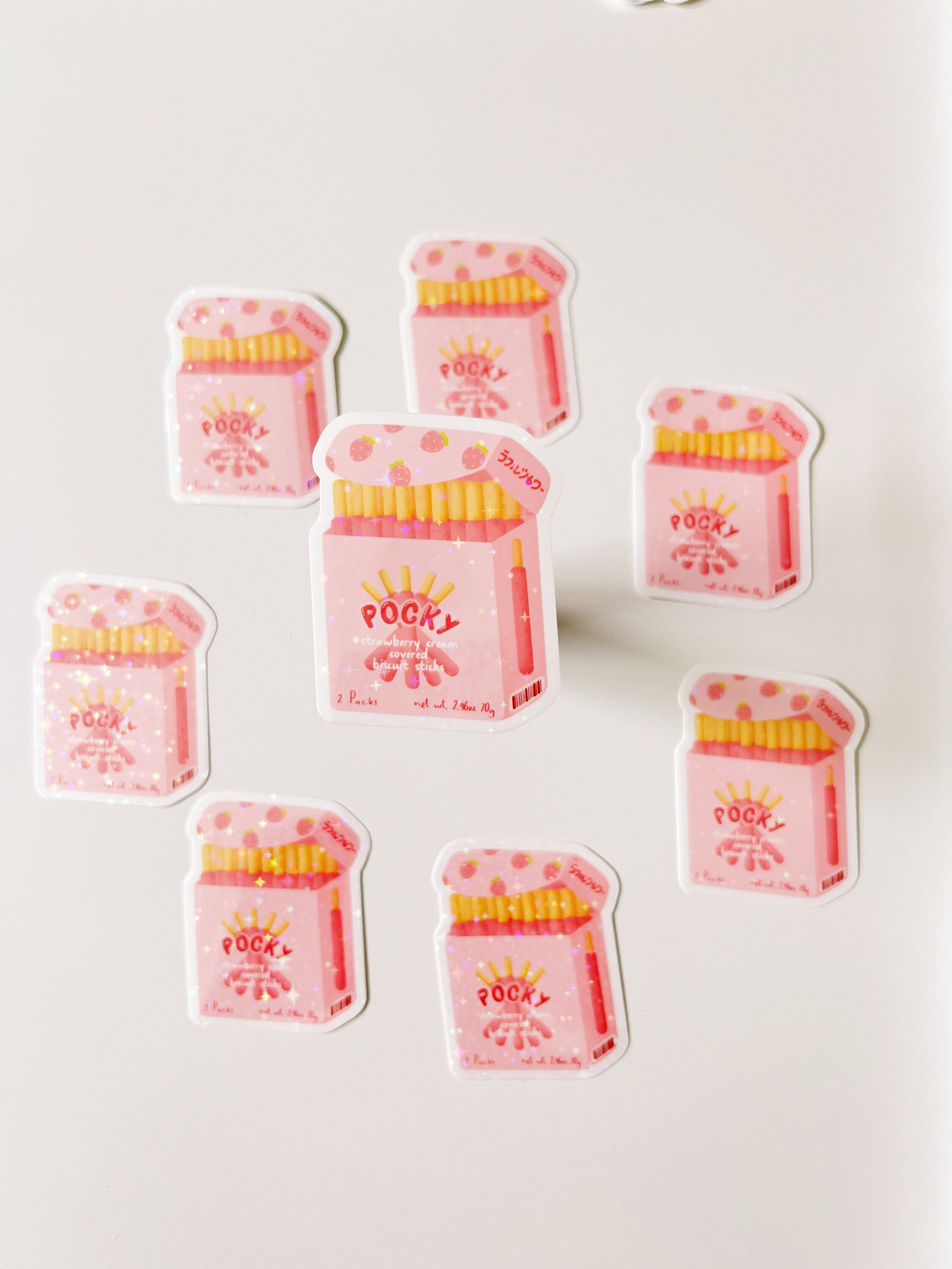 Kawaii Snack Holographic Vinyl Sticker - Etsy