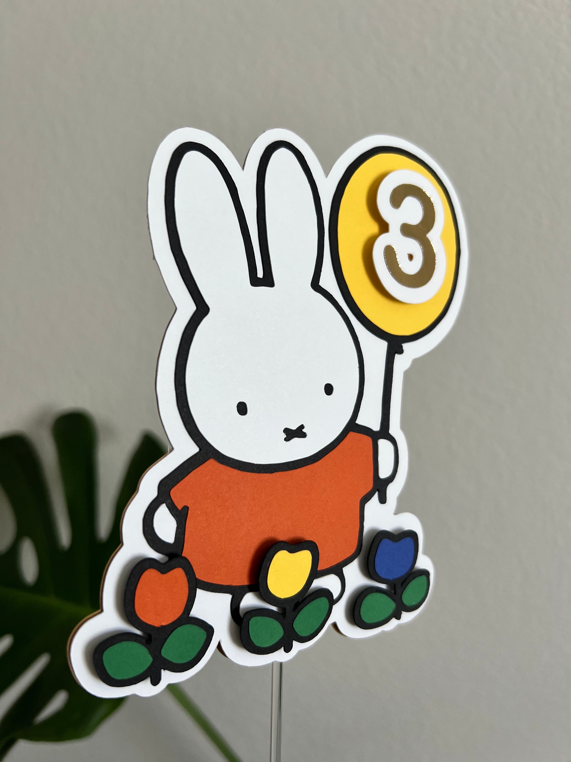 Miffy Primary Color Custom Cake Topper - Etsy