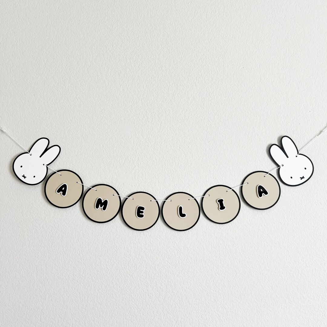Miffy Custom Name Banner - Etsy
