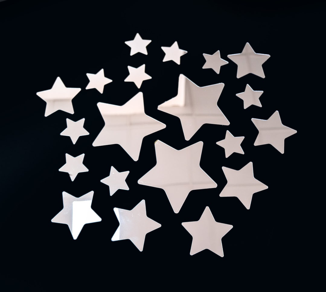 20 Shining Stars: Self-adhesive 1mm Plexi Mirror Decor - Etsy