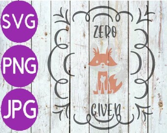 Zero Fox Given Png | Etsy
