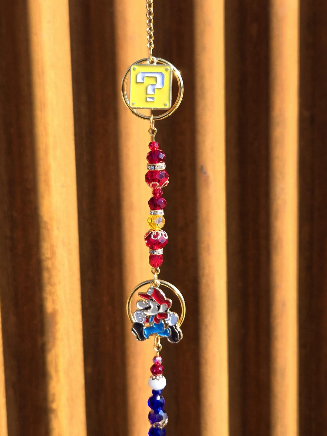 Super Mario Brothers Geometric Suncatcher With Glass Beads and 30mm ...