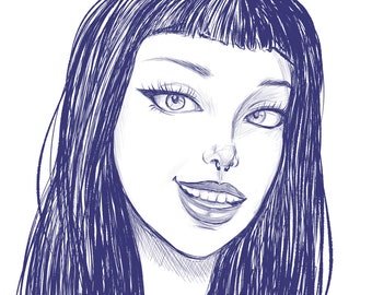 Rough Portrait - Etsy