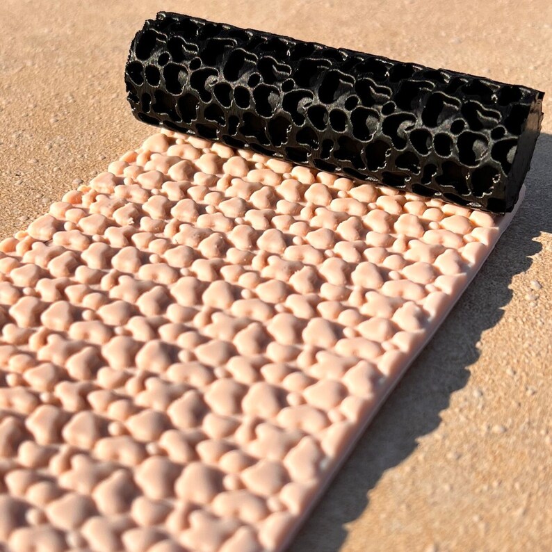 Small Cow Print Polymer Clay Texture Roller Hand Roller Clay Tools ...