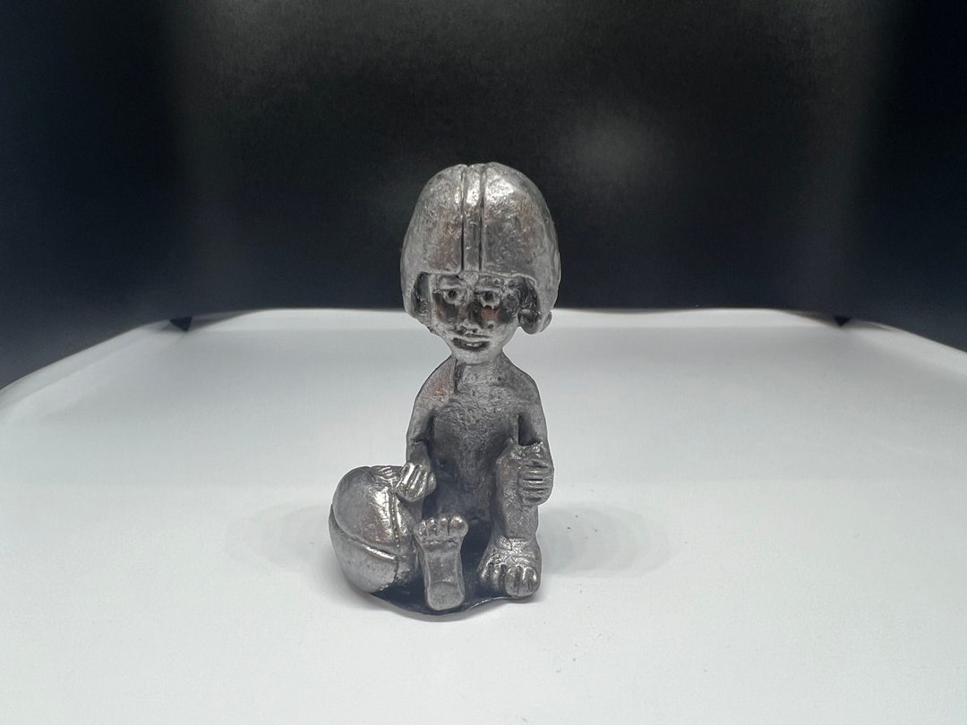 Tiny Pewter Football Player Figurine | Young Football Player - Etsy