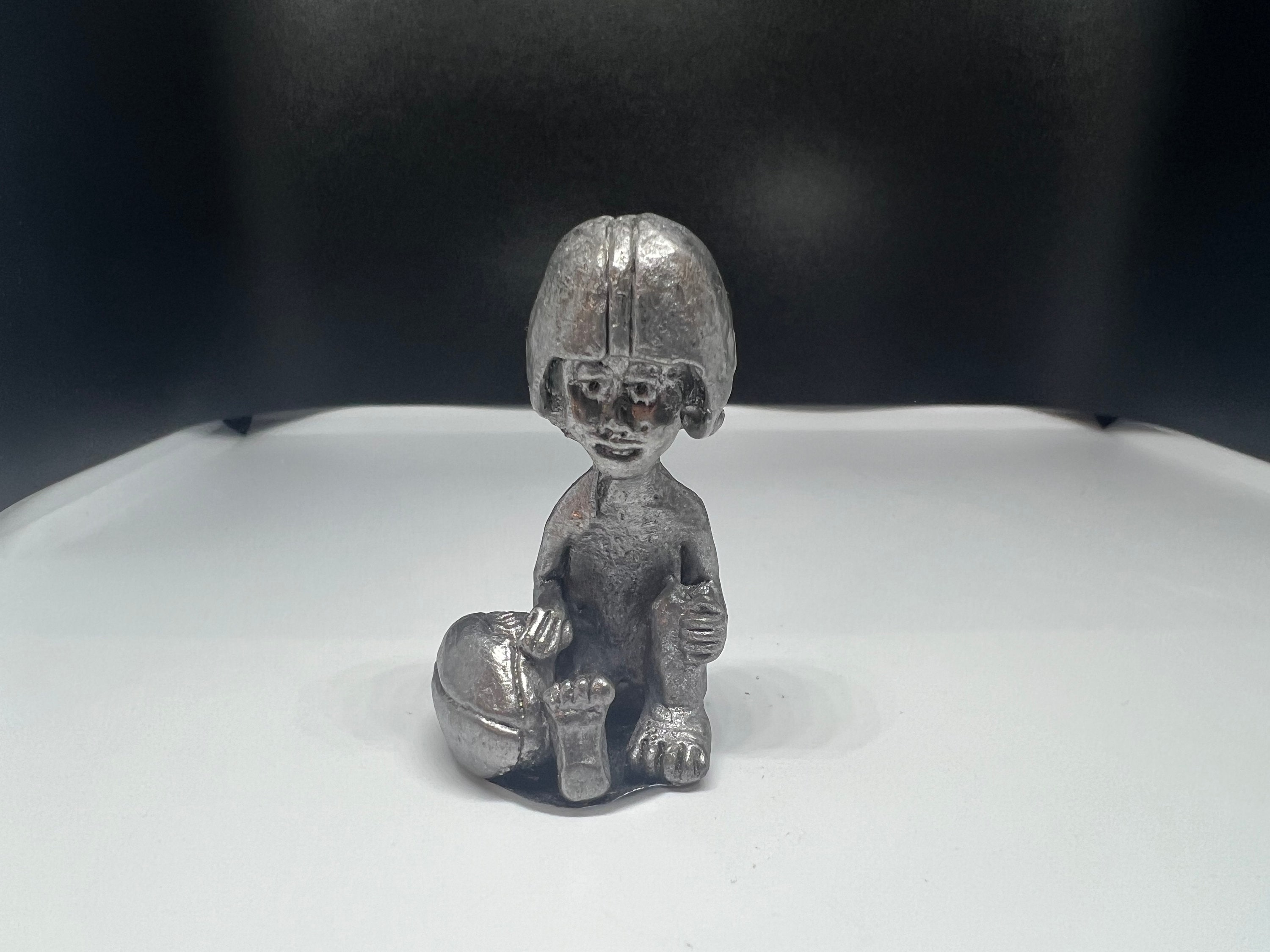 Tiny Pewter Football Player Figurine | Young Football Player - Etsy
