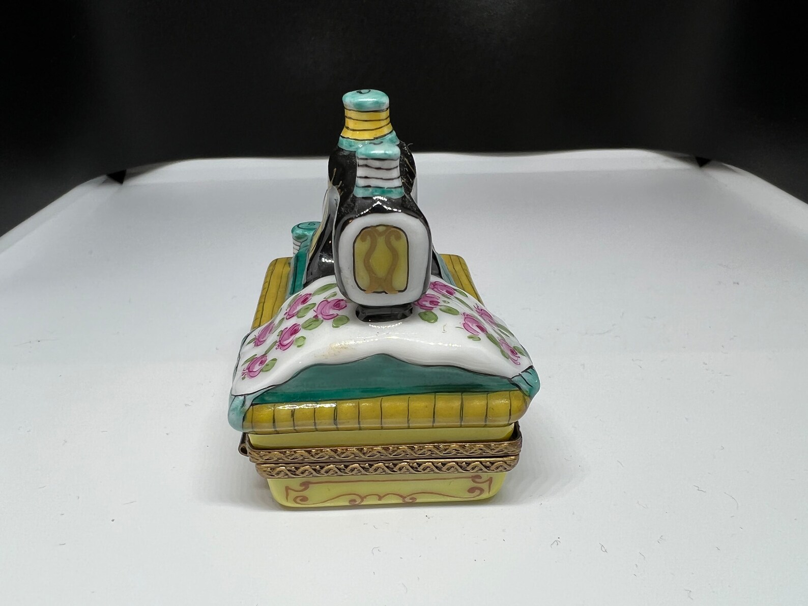 Limoges French Porcelain AL Trinket Box Sewing Machine Limited Edition ...
