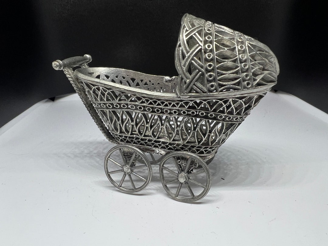 Vintage Metal Filigree Detailed European Baby Carriage Dollhouse - Etsy