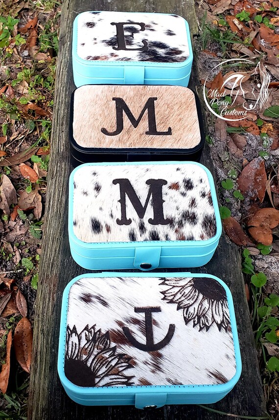 Cowhide Branded Jewelry Box - Etsy